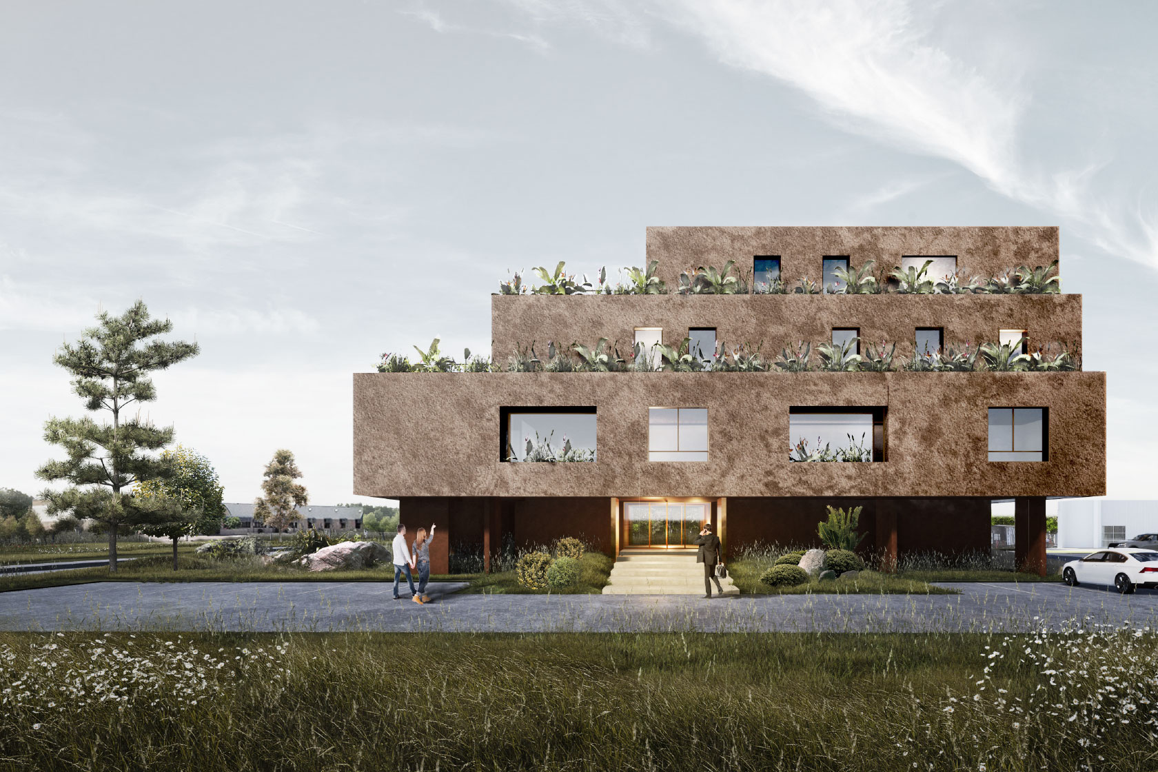 Lina Ghotmeh — Architecture | Construction Permit. SOPIC headquarters.